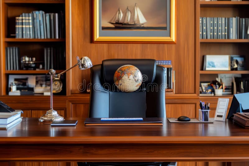 Front view off office desk stock photo. Image of kitchen - 356376818