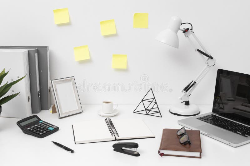 Office Desk with Computer Screen Desk Chair. High Quality Beautiful ...