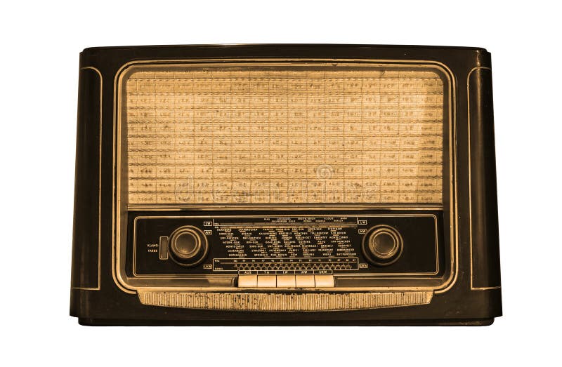 Front View of an Old German Radio Stock Photo - Image of retro ...