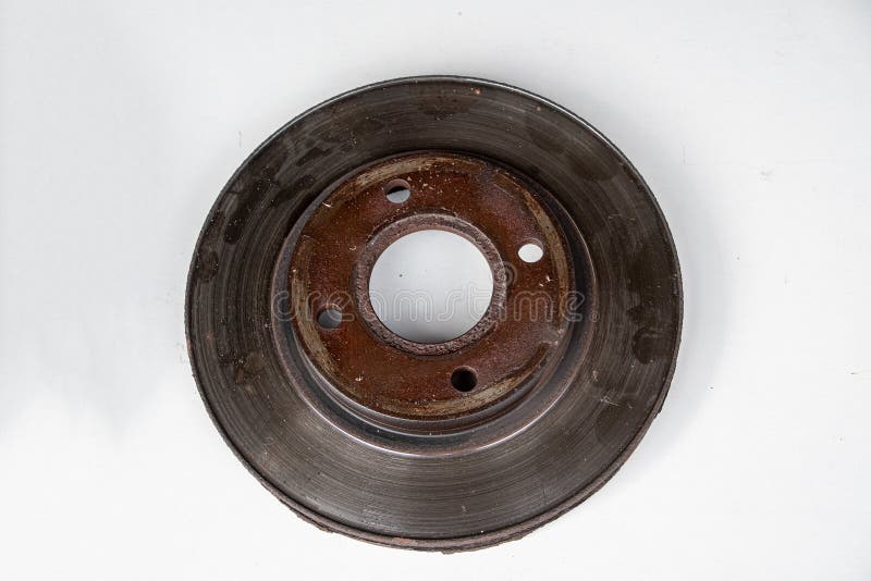 Front View of Old Rusty Brake Discs Stock Image - Image of disk, repair ...