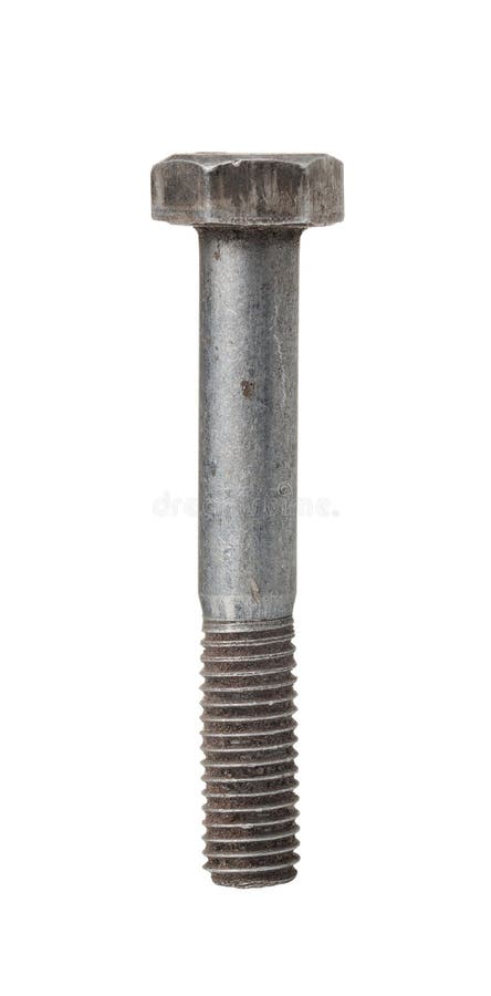 Front View of Old Steel Bolt Stock Photo - Image of fastener ...