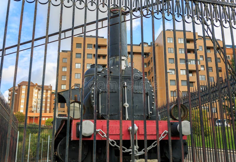 Front view of an old train stock image. Image of antique - 85890227