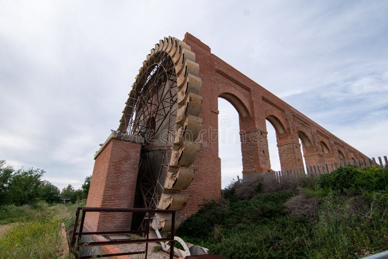 Front View of an Old Water Mill Stock Photo - Image of basin, wood ...