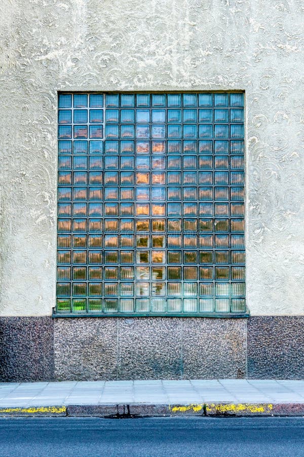 Front View of One Large Mosaic Window on a City Building. Stock Photo ...