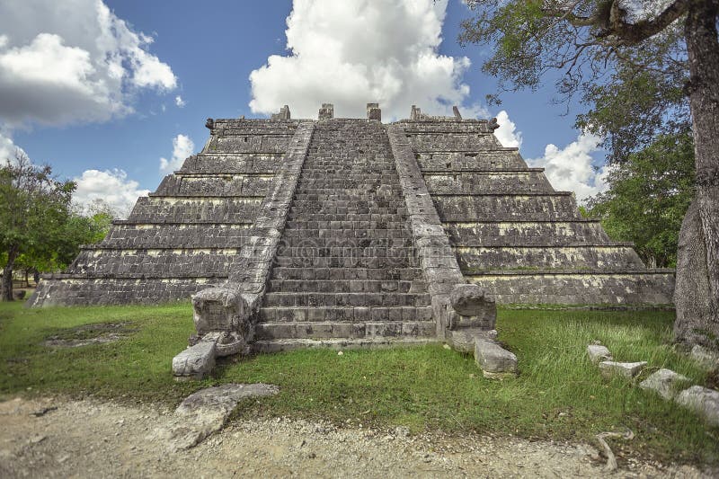 Front view of one pyramid stock photo. Image of chichen - 254171974