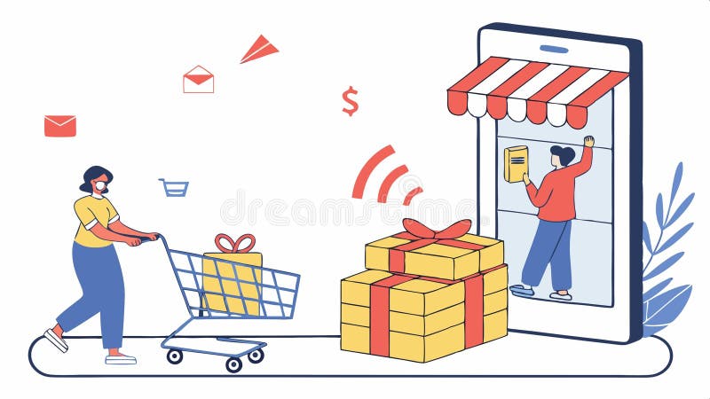 Online Store Front View, E-commerce Shop and Digital Retail Vector ...