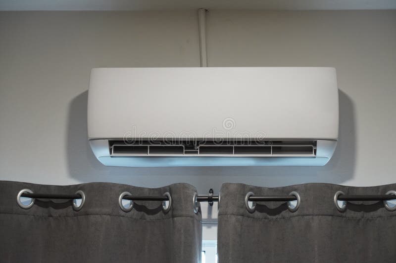 Front View Open White Air Conditioner at a Temperature of 26 Degrees ...