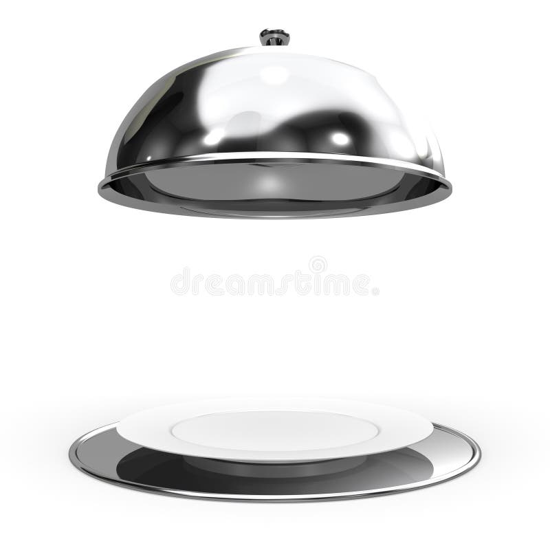 Front View of Opened Cloche Stock Illustration - Illustration of ...