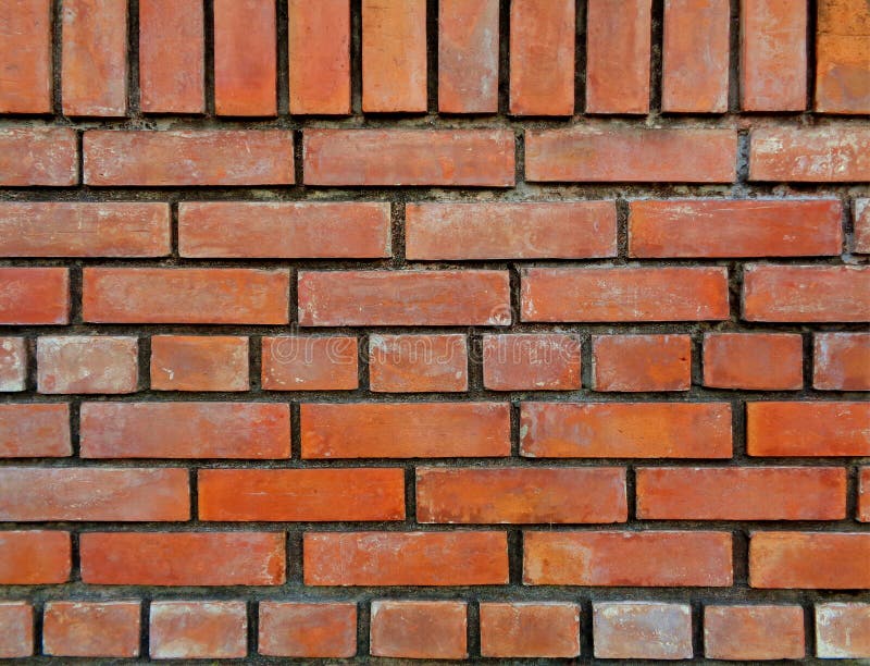 Front View of Orange Brown Colored Terracotta Bricks Wall, for ...