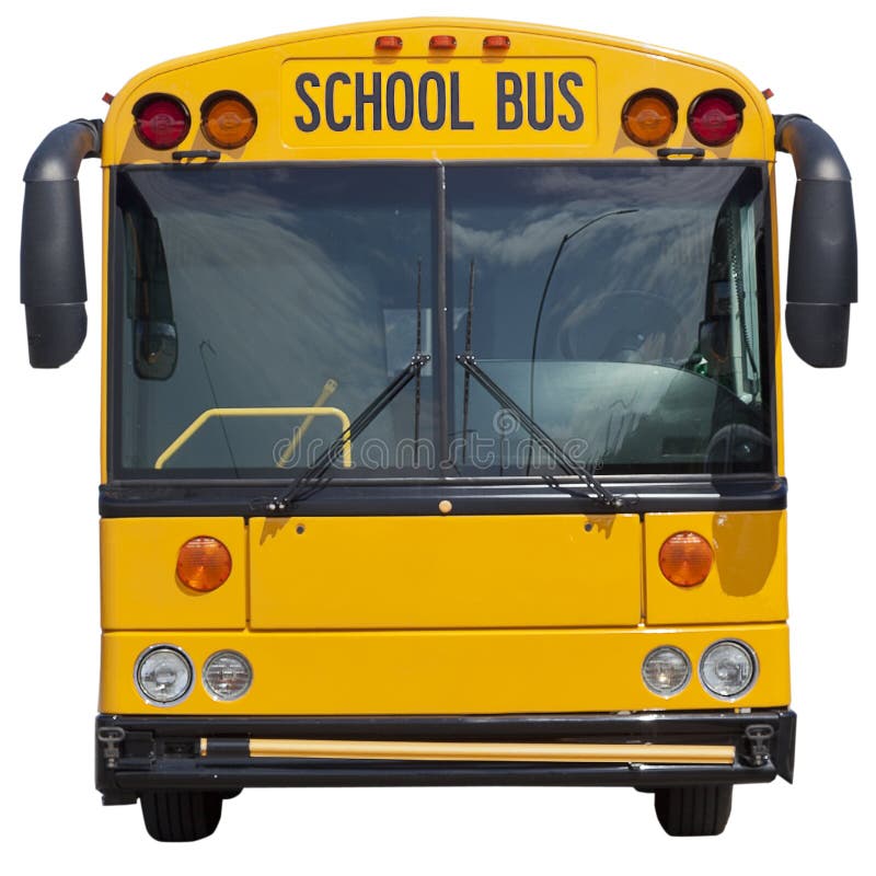 Front view of school bus stock image. Image of transportation - 2459387