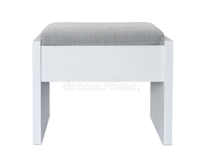 Front View of Padded Soft Stool Stock Photo - Image of modern, soft ...