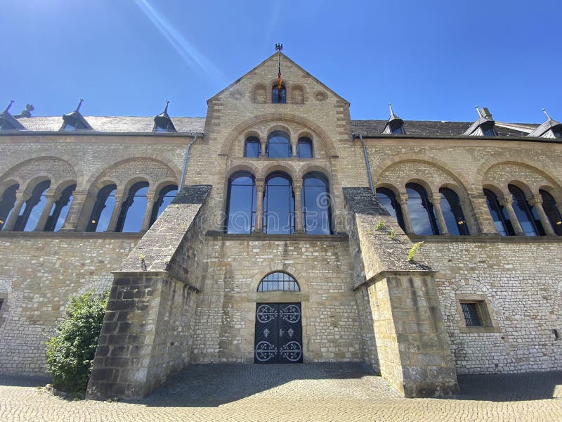 Front View of Palatium Building in Goslar, Germany Stock Photo - Image ...