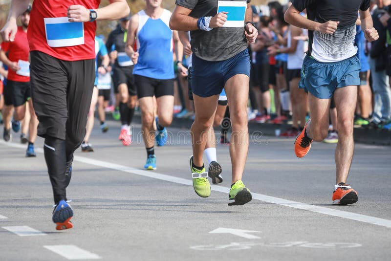 Runners at Half Marathon Event Stock Image - Image of exercise, athlete ...