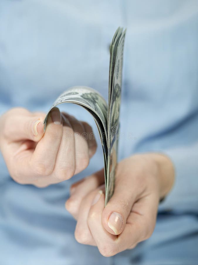 Front View Person Holding Money. High Quality Photo Stock Image - Image ...