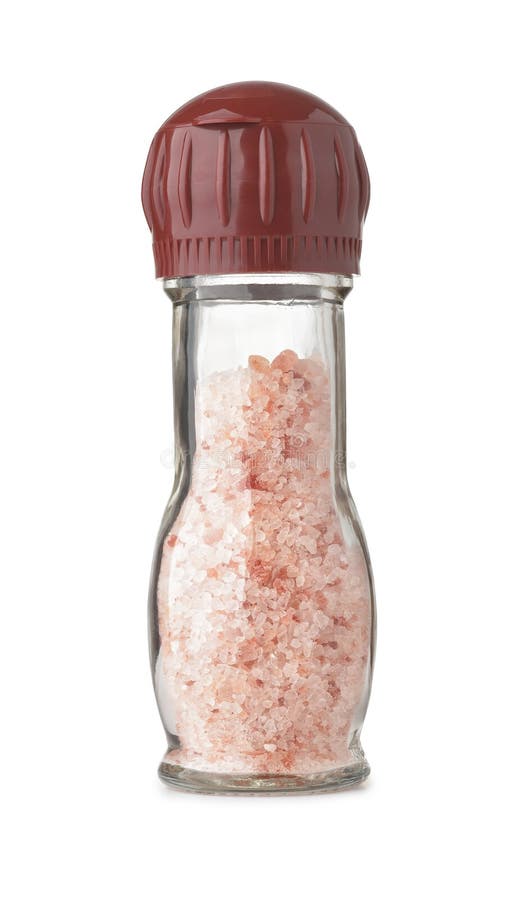 Front View of Pink Himalayan Salt in Glass Shaker Stock Photo - Image ...