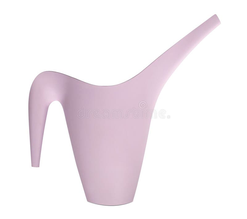 Front View of Pink Recycled Plastic Watering Can Isolated on White ...