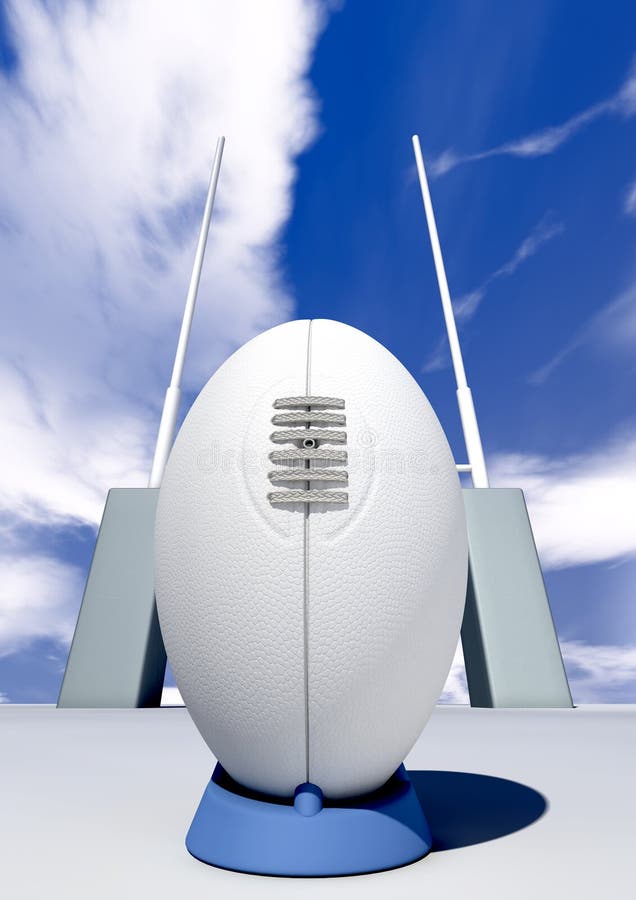 Rugby Ball Conversion Path stock illustration. Illustration of posts ...