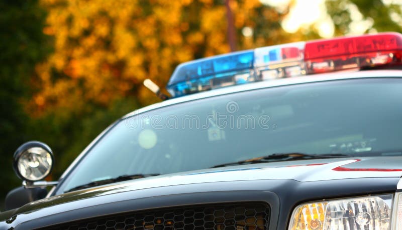 Front view of police car stock image. Image of jail, incarcerated - 6096225