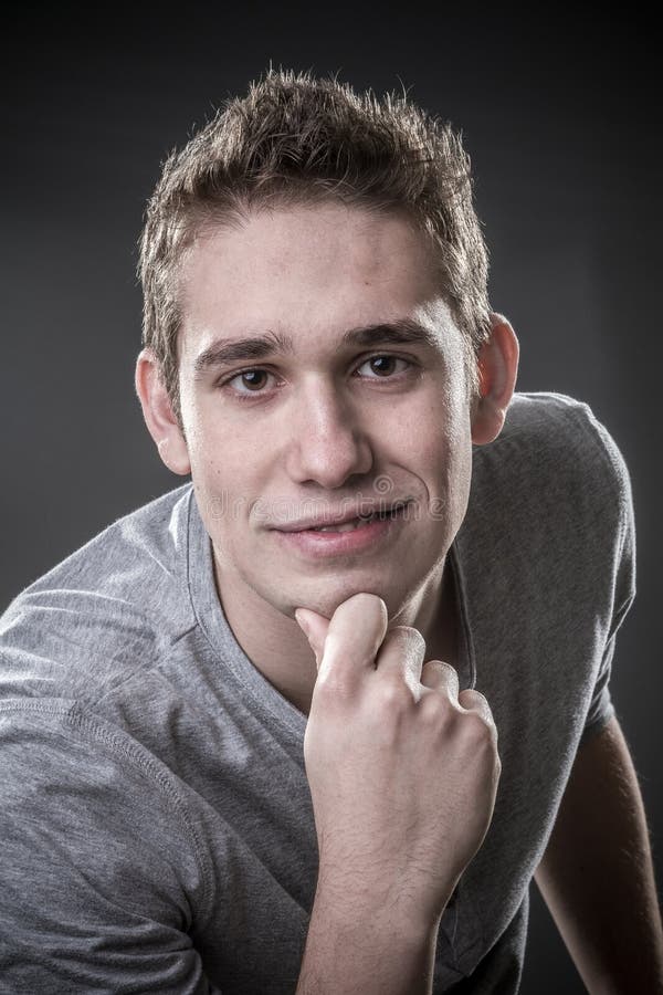 Front view stock photo. Image of face, serene, male, real - 35970068