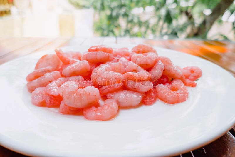 Front View of Pre-cooked Shrimp. Colombian Cuisine Stock Photo - Image ...