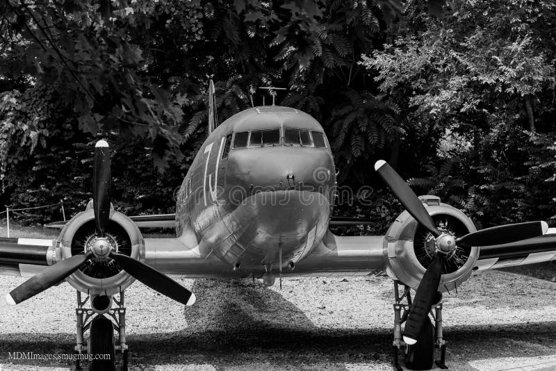 Front View of an Prop Plane Editorial Stock Photo - Image of gone, life ...