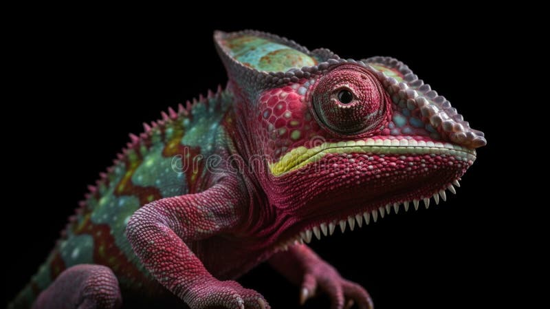 Portrait Pink Chameleon Stock Illustrations – 63 Portrait Pink ...