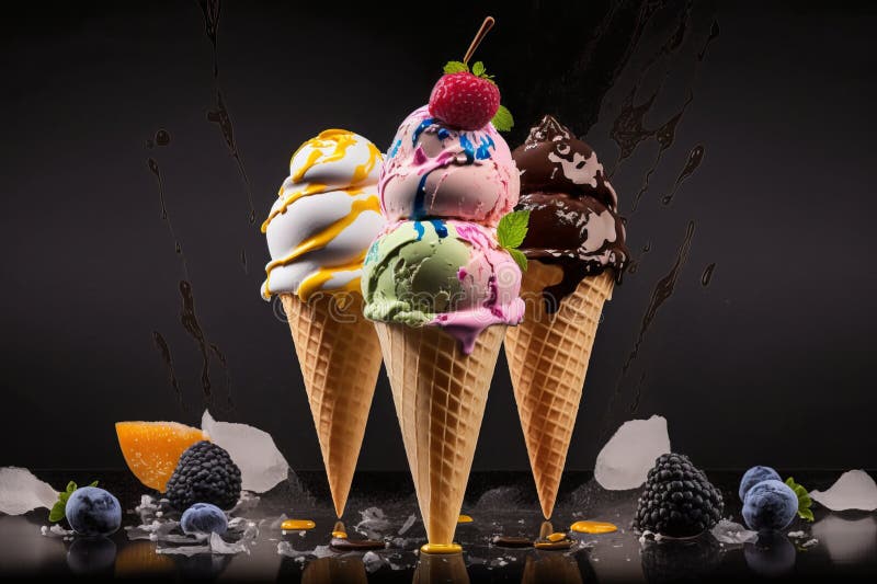 Real Ice Cream Stock Illustrations – 673 Real Ice Cream Stock ...