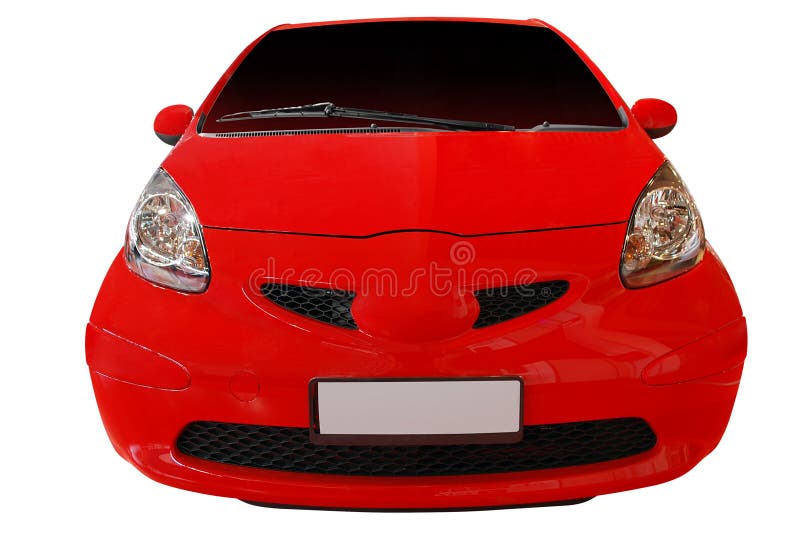 Front view of red car stock photo. Image of power, speed - 10452592
