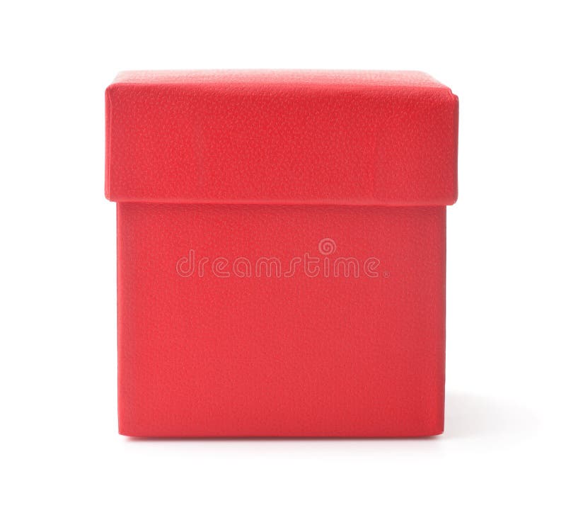 Front view of red gift box stock image. Image of anniversary - 218155423