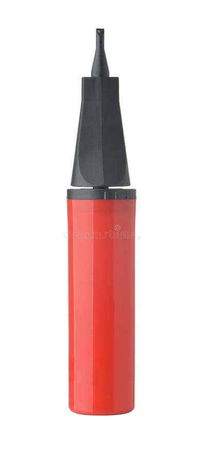 Front View of Red Plastic Balloon Pump Stock Image - Image of front ...