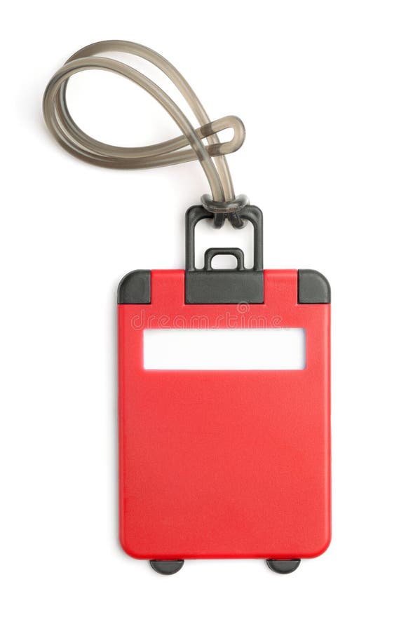 Front View of Red Plastic Luggage Tag Stock Photo - Image of blank ... Front View of Red Plastic Luggage Tag Stock Photo - Image of blank ...