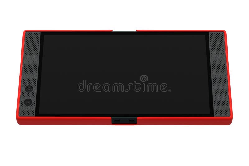 Front View of Red Smartphone with Empty Screen, Concept of Mobile ...