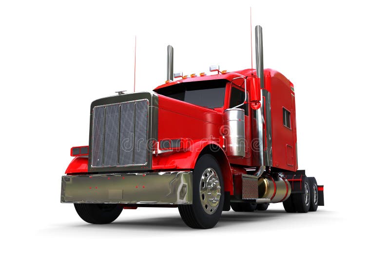 Red Semi Truck Front Stock Illustrations – 341 Red Semi Truck Front ...
