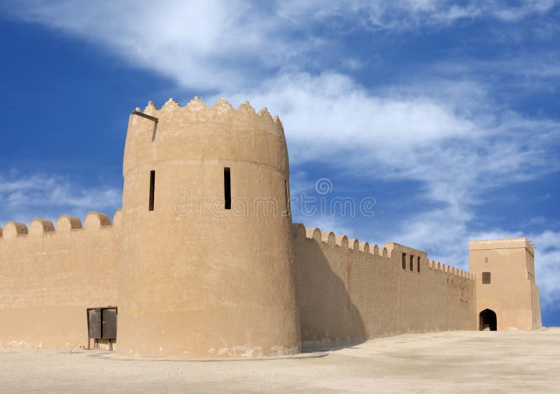A Front View of Riffa Fort Looking Towards NW Stock Image - Image of ...