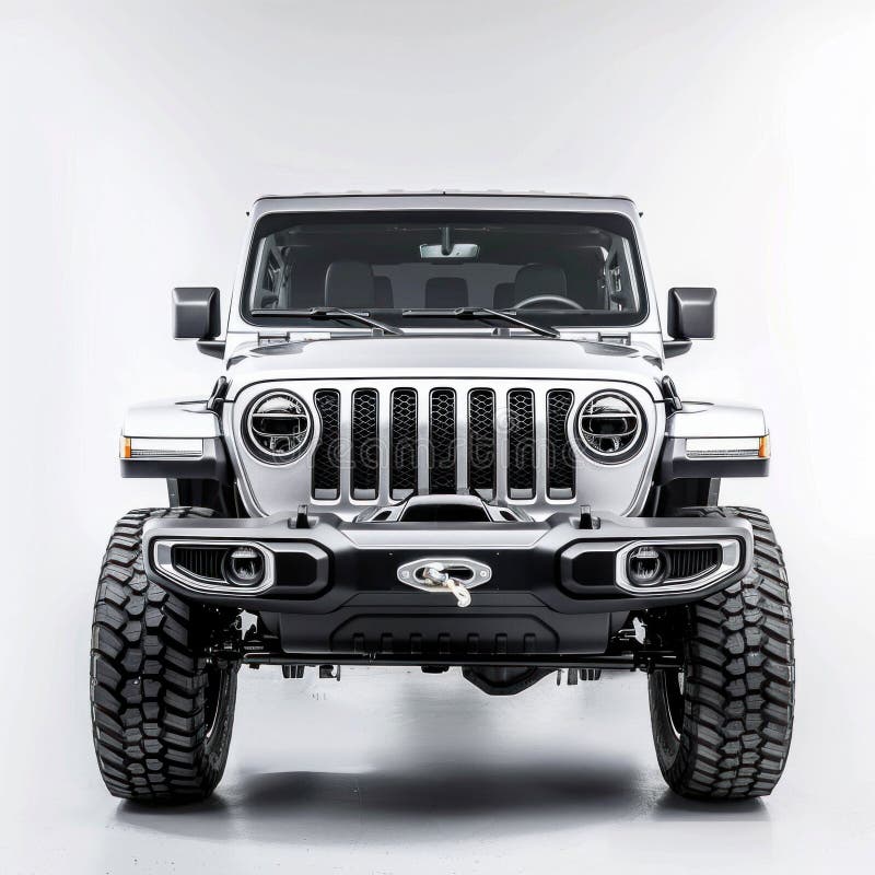 Front View of a Rugged Off-Road SUV. Generative Ai Stock Illustration ...