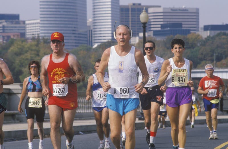 Runners during marathon editorial stock photo. Image of challenge ...