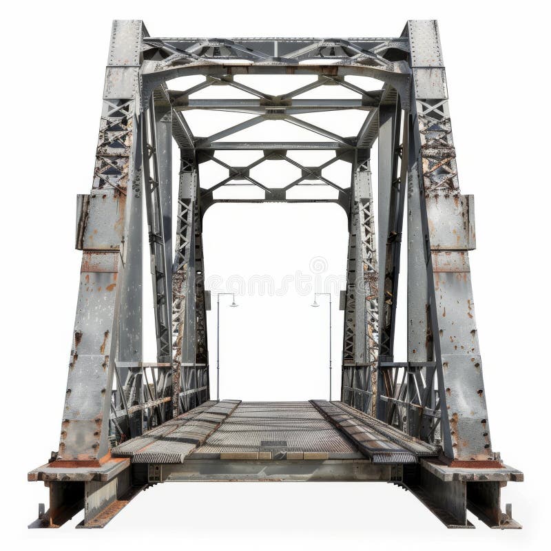 Front View of Rusted Bascule Bridge. Metal Framework Stock Photo ...