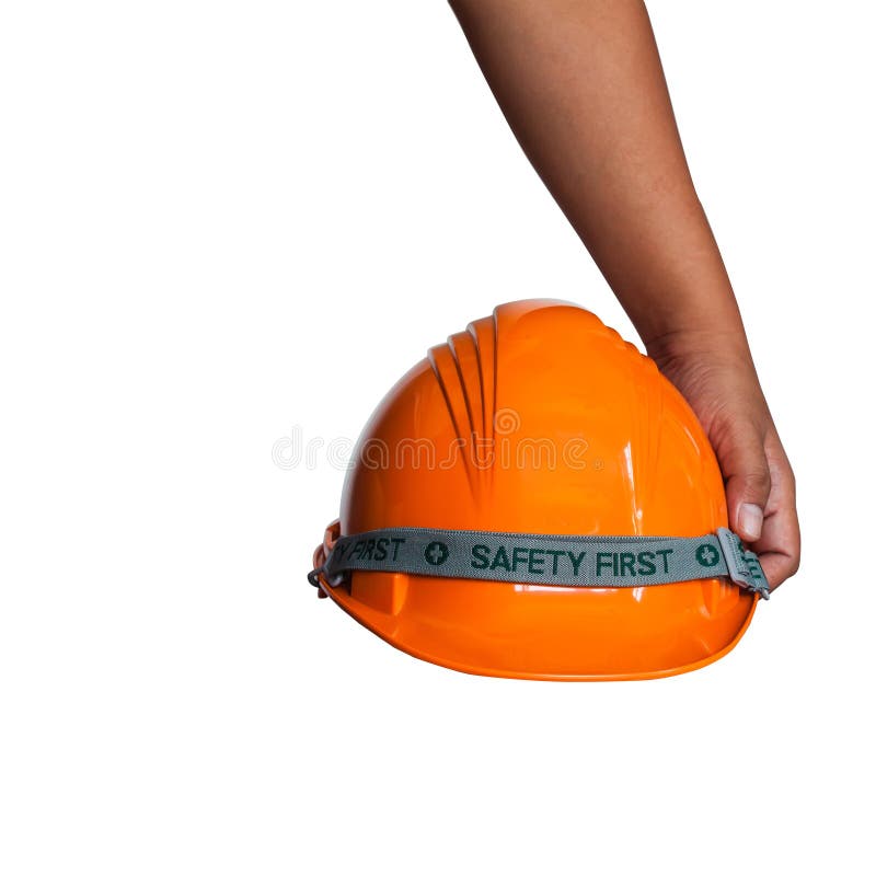 Front View Safety Helmet White Background Stock Image - Image of ...