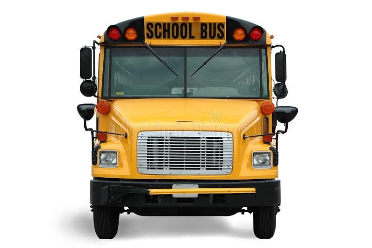 Front view of school bus stock image. Image of transportation - 2459387