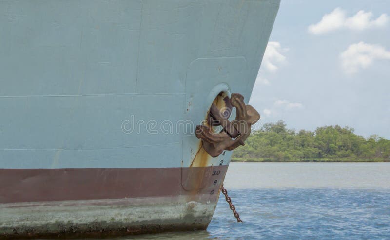 Front view of a ship. stock image. Image of passenger - 41119681