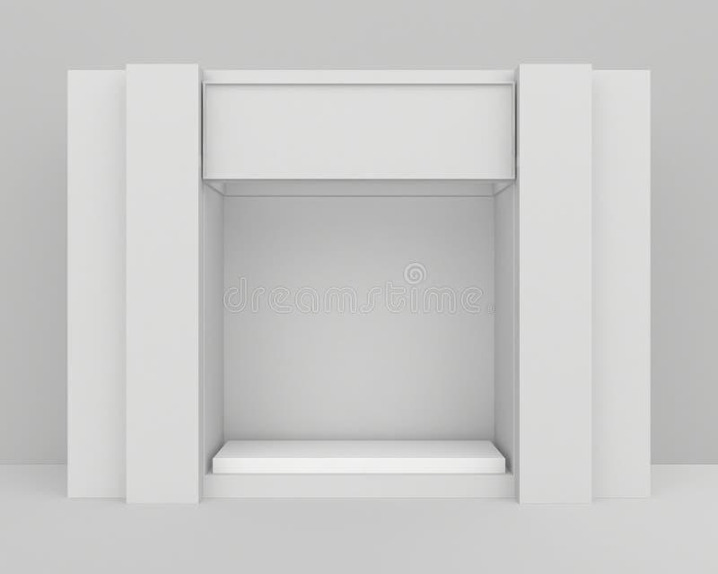 Front View of Shop Exterior Design with Pedestal Stock Illustration ...