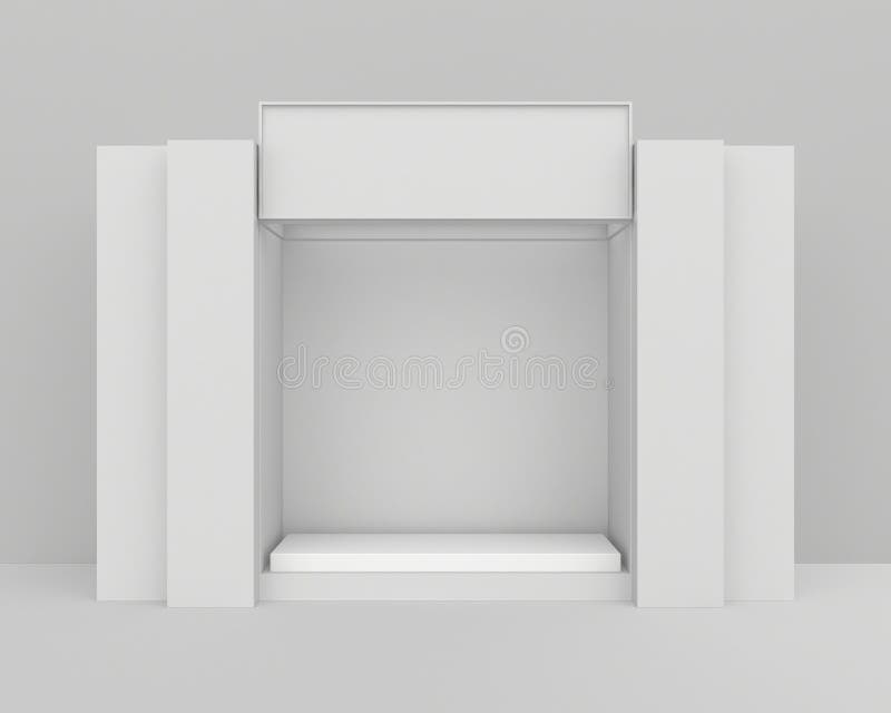 Front View of Shop Exterior with Pedestal Stock Illustration ...