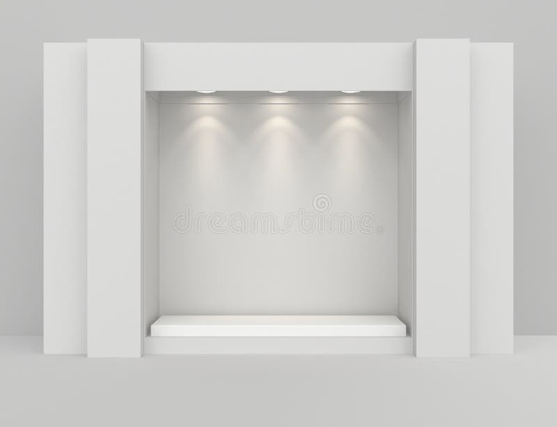 Front View of Shop Exterior with Pedestal Stock Illustration ...