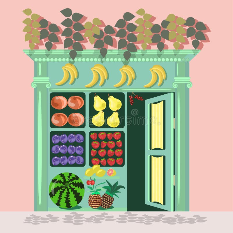 Fruit Store Logo Template, Flat Design Stock Vector - Illustration of ...