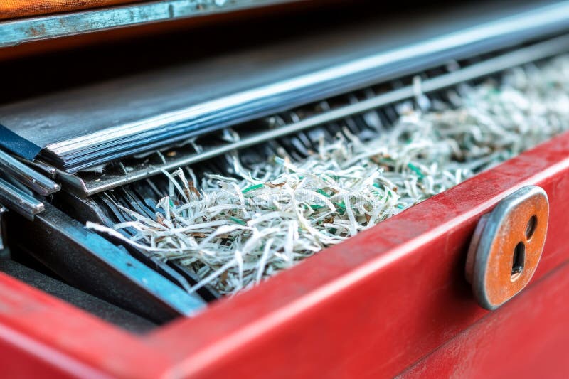 Front View of a Shredding Machine. Securing Documents by Shredding Them ...