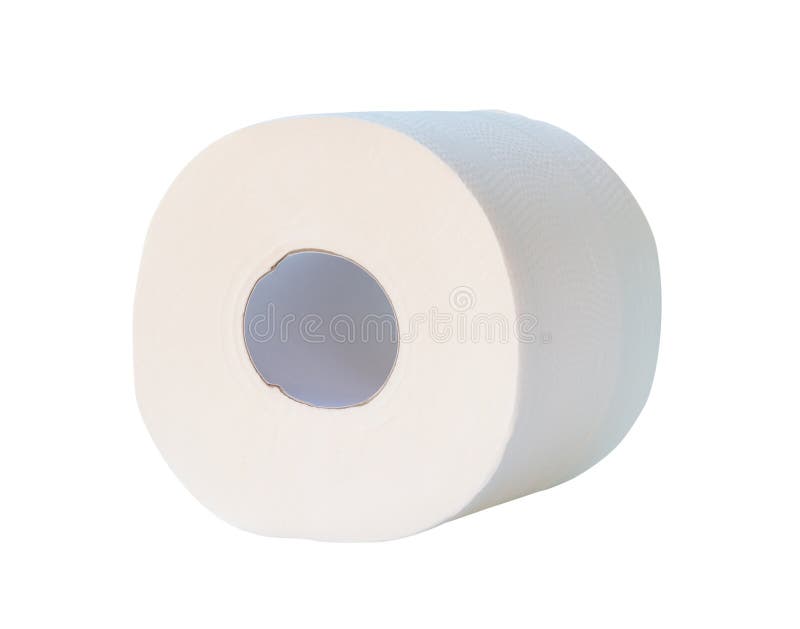 Front View or Side View of Tissue Paper or Toilet Paper Roll Isolated ...