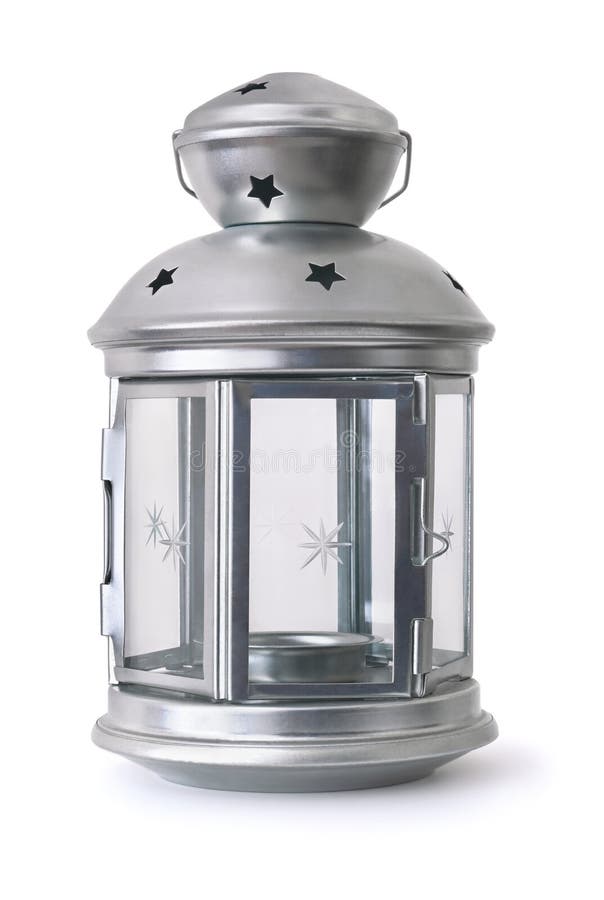 Front View of Metal Candle Lantern Stock Photo - Image of hanging ...