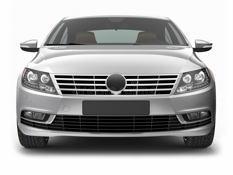 Top-front View of a Luxury Sedan Car Stock Illustration - Illustration ...