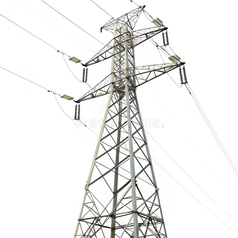 Single Power Line Tower Stock Illustrations – 748 Single Power Line ...