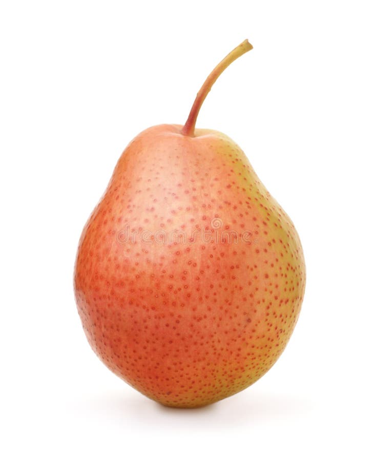 Front View of Single Ripe Pear Stock Image - Image of freshness ...